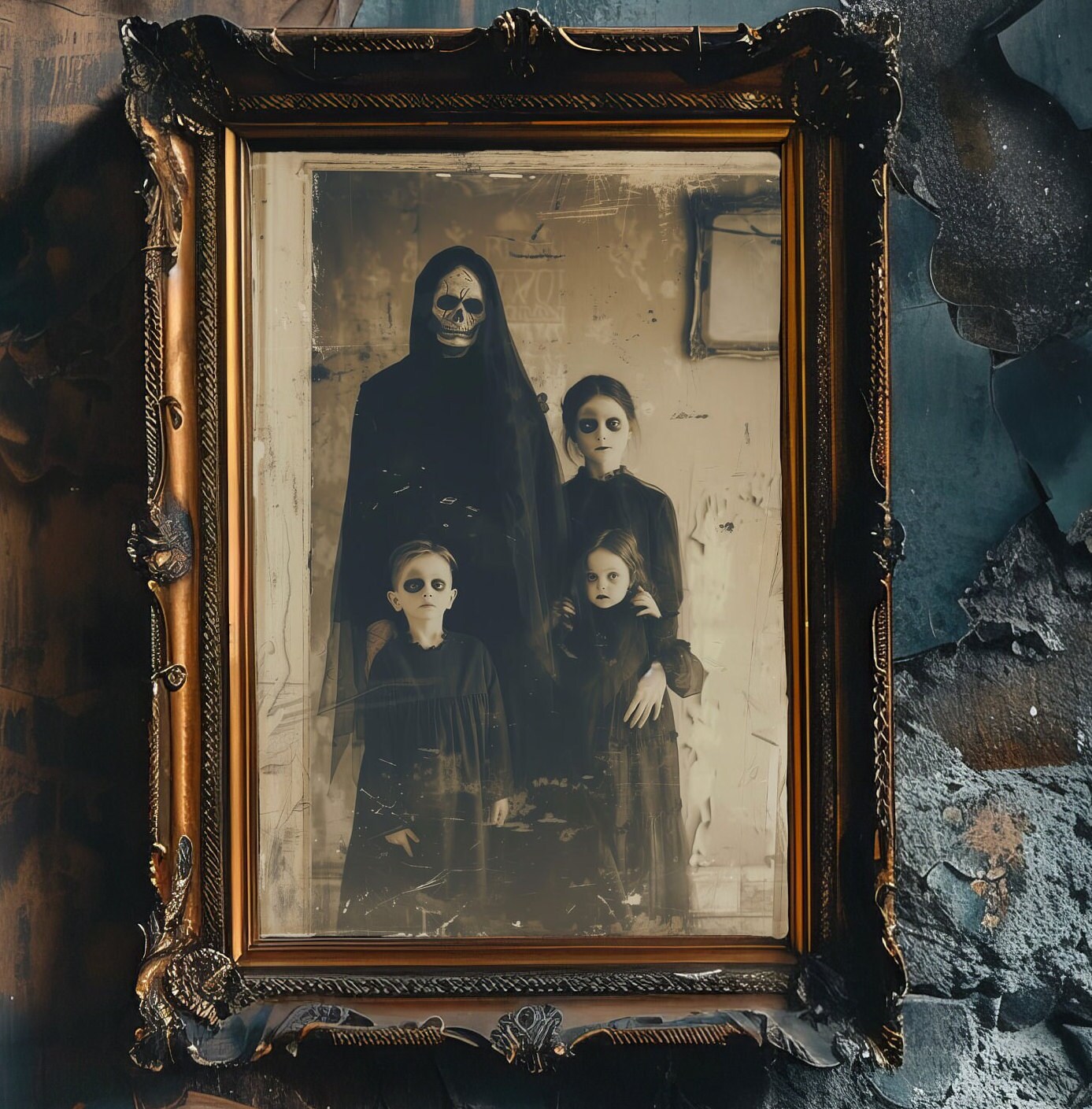 Creepy Kinfolk LIMITED EDITION Gothic Art Print, Skeleton Man With ...