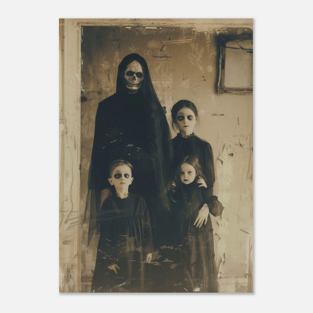 Creepy Kinfolk - LIMITED EDITION Gothic Art Print, Skeleton Man With ...