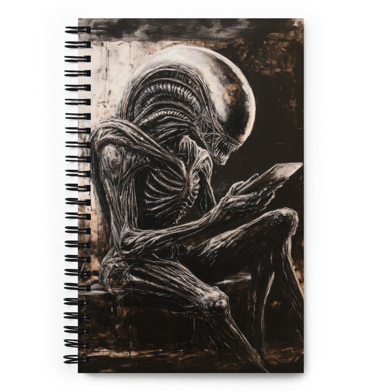 Alien Intellect Gothic Spiral Notepad Xenomorph Reading Design, Sci-fi ...
