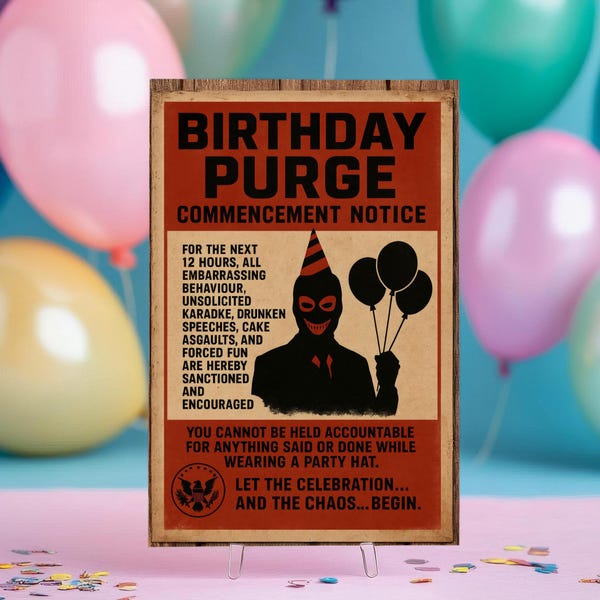 The Purge Party - Etsy