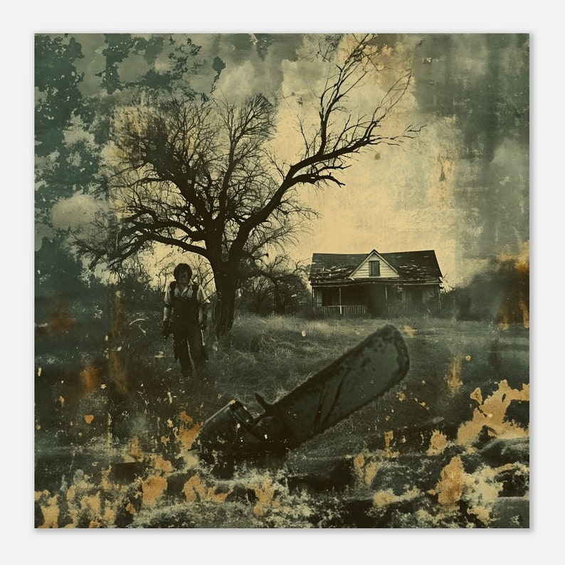Texas Chainsaw Massacre Inspired Art Print, Horror Movie, Creepy Decor ...