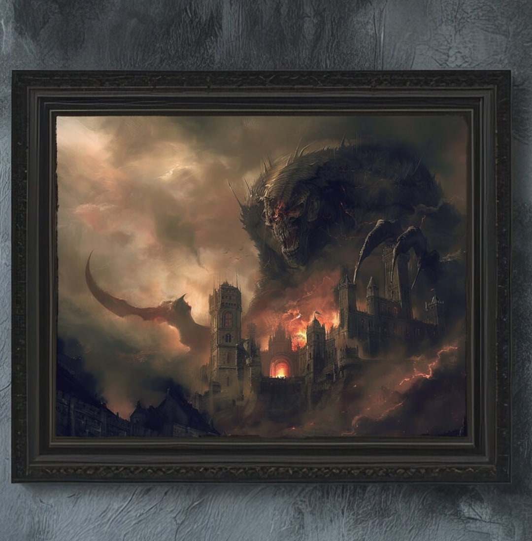 Castle Siege Behemoth - LIMITED EDITION Gothic Art Print, Medieval ...