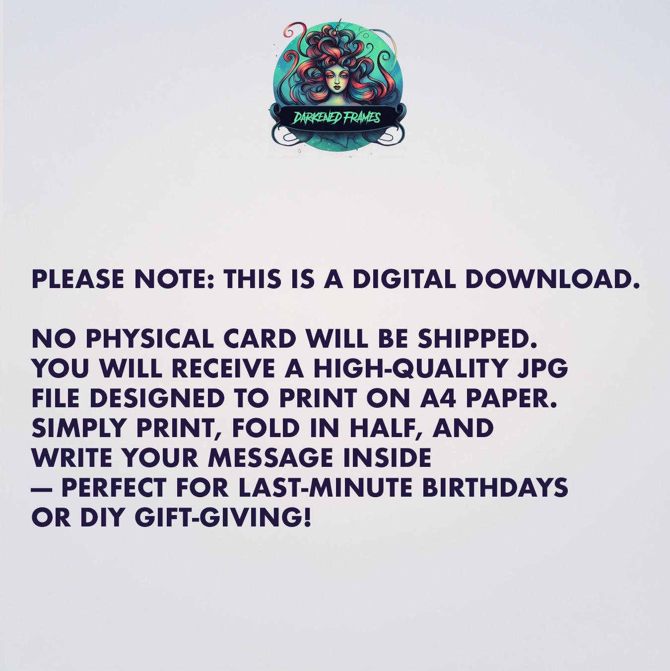 Happy Birth-raaar! – Kaiju Birthday Card, Godzilla Parody Art, Digital ...