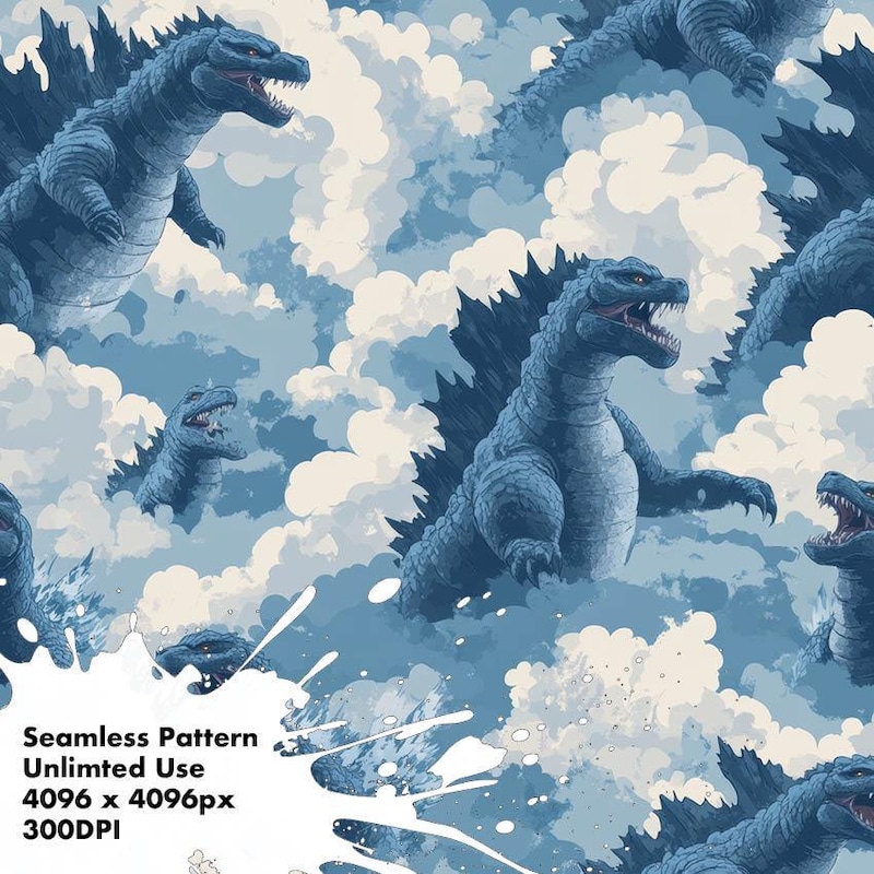 Godzilla Fabric - Etsy