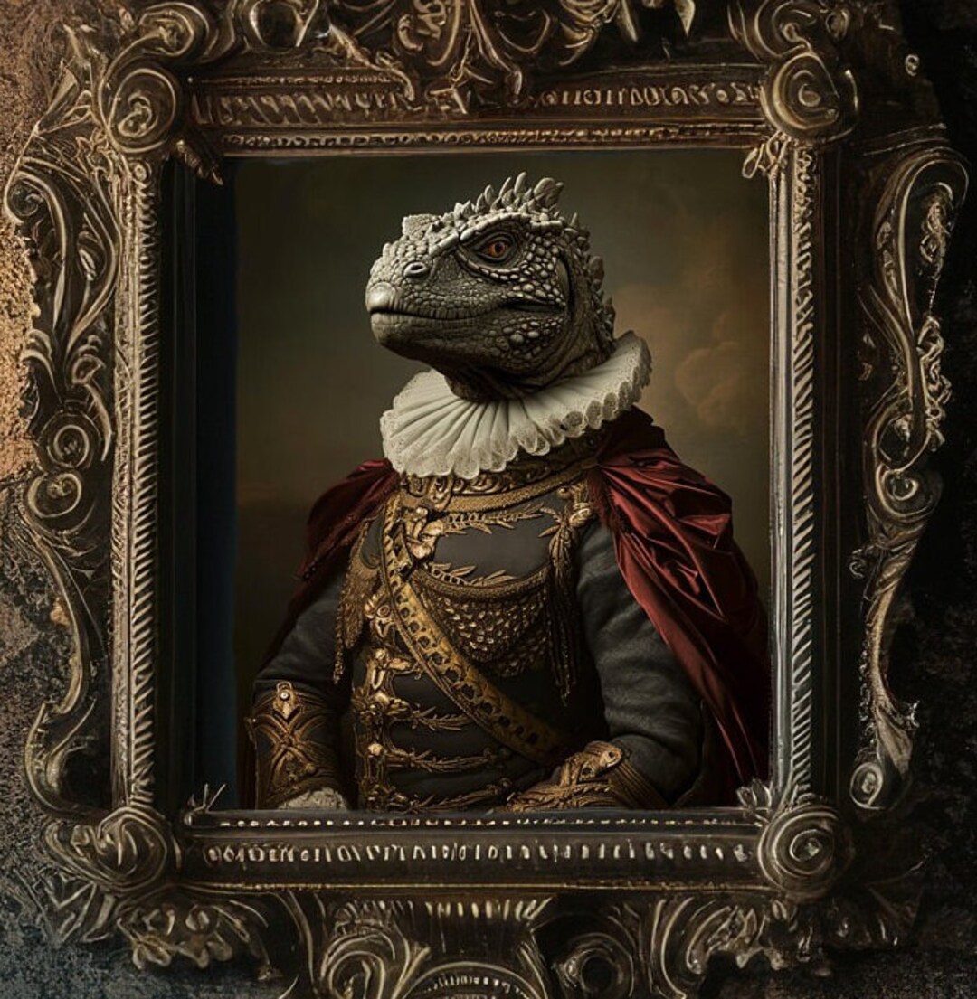 Gentleman Godzilla: Regal Roar 18th Century Gothic Portrait, LIMITED ...