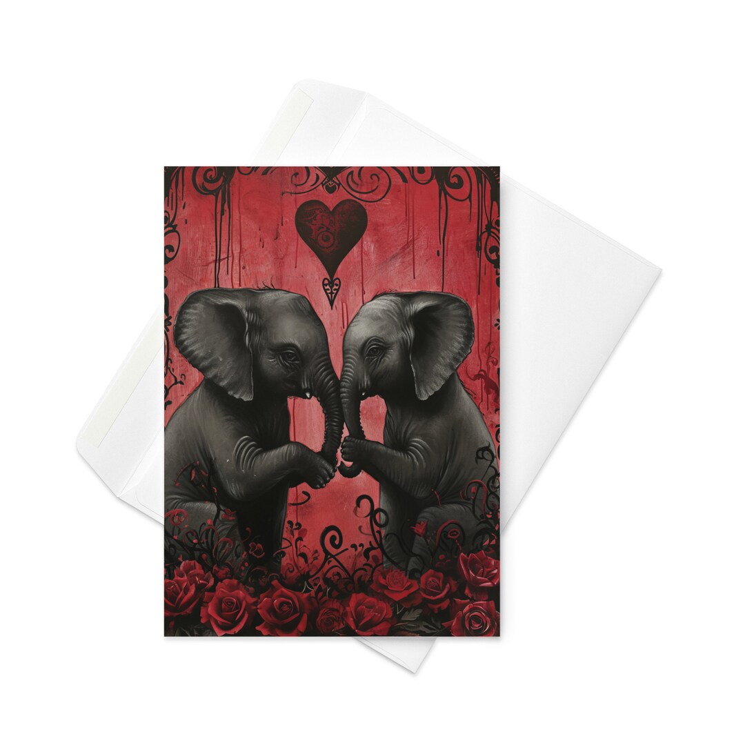 Majestic Elephant Love - Heartfelt Safari Valentine's Day Card - Etsy