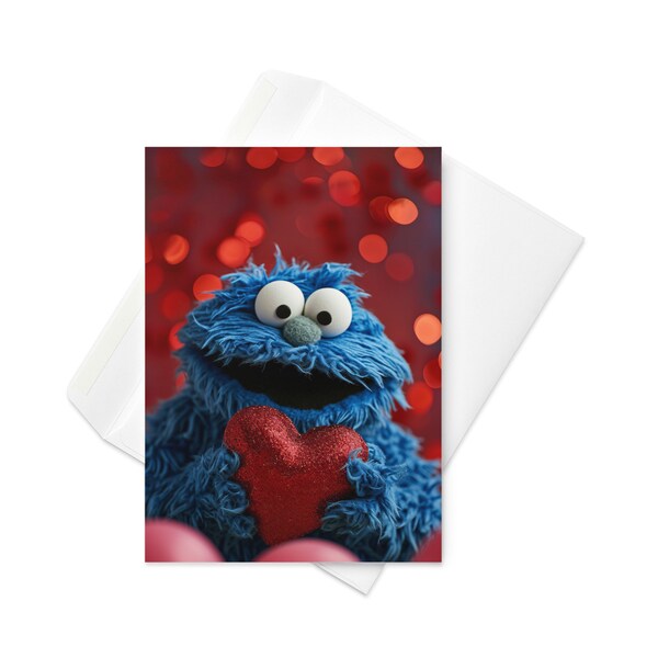 Cookie Monster Card - Etsy