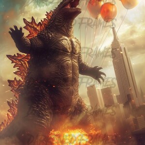 Godzilla's Balloon Bash Digital Art - Fun Monster Download for Parties ...