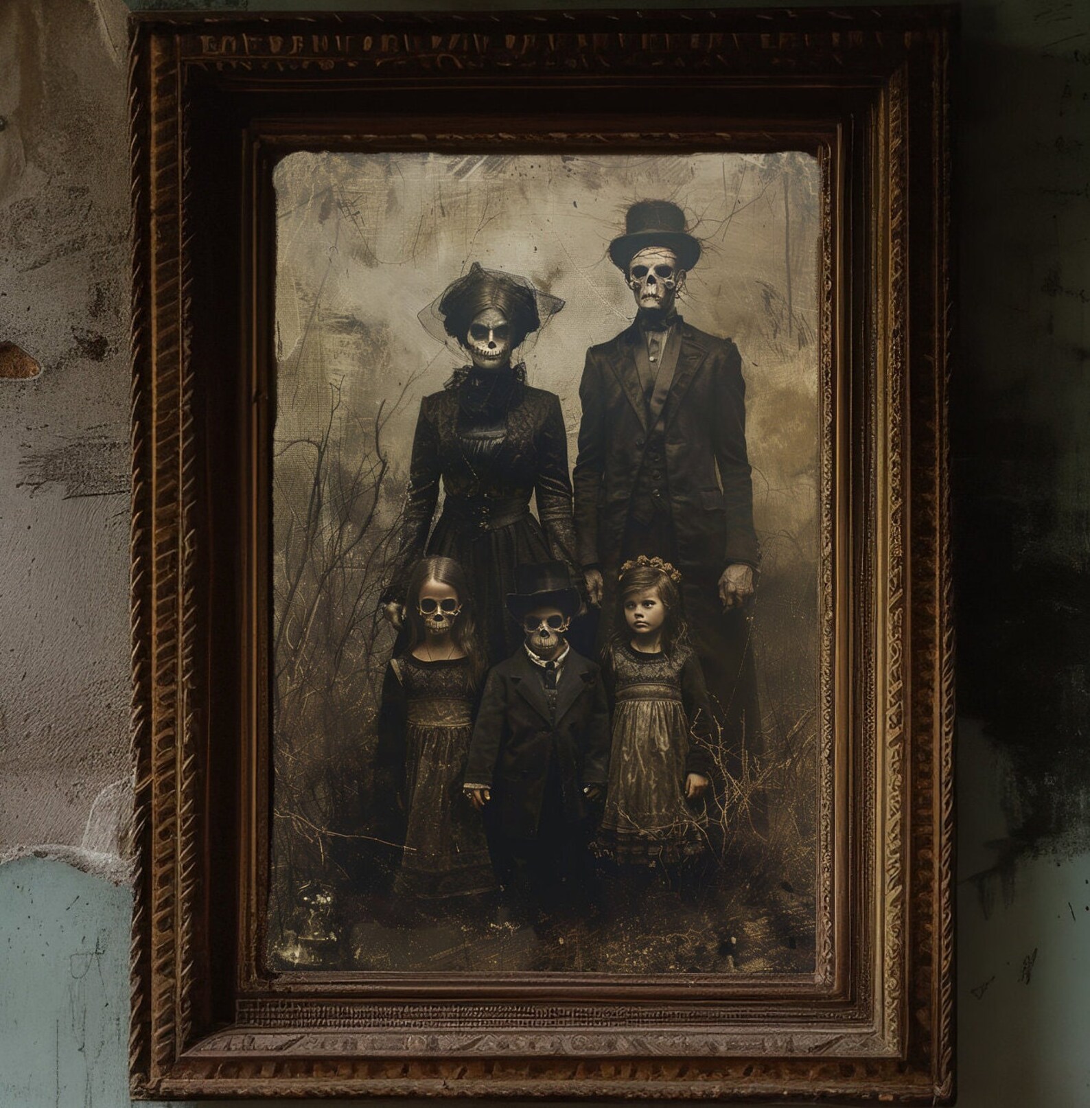 Bone Dynasty LIMITED EDITION Gothic Art Print, Classic Skeleton Family ...