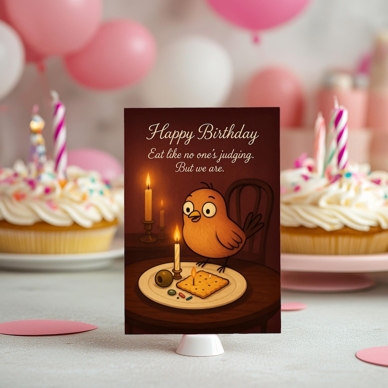 Judgy Bird Banquet – Funny Birthday Card Parody, Awkward Humor, Digital ...