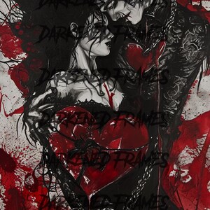 Unique Gothic Couple Gothic Hug Digital Download - Cool and Quirky Art ...