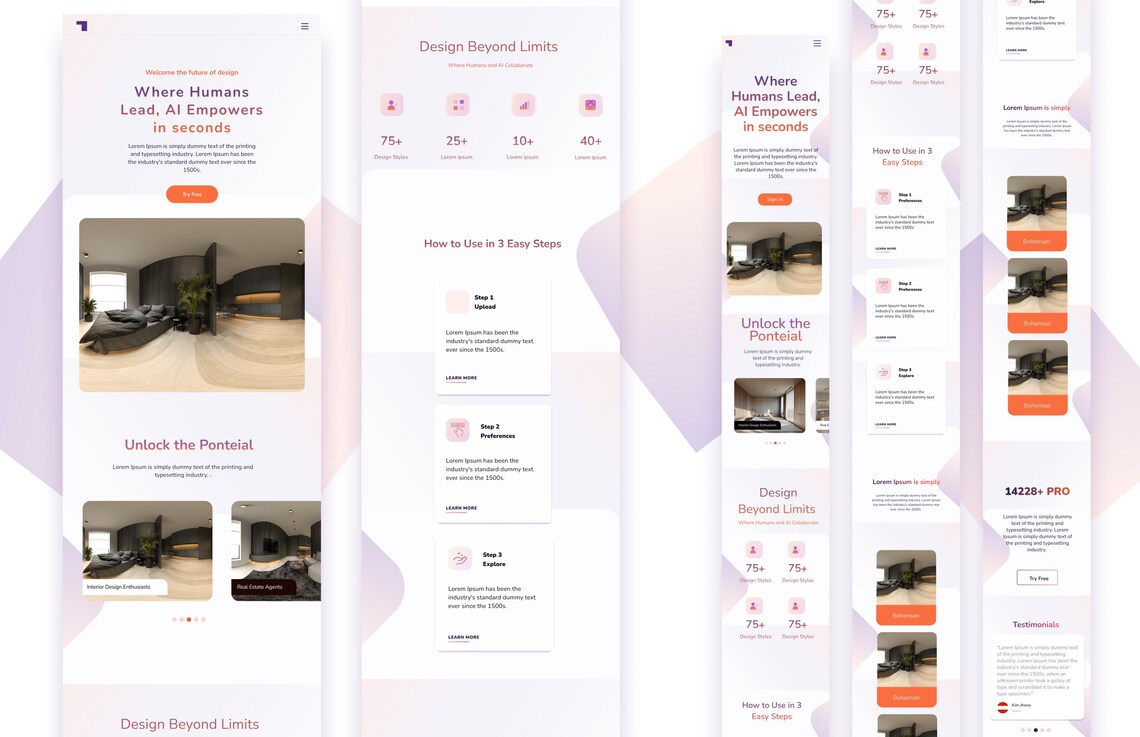 Ai-powered Redesign UI Kit | Figma File & Design System | Versatile With Mobile and Tablet Views ...
