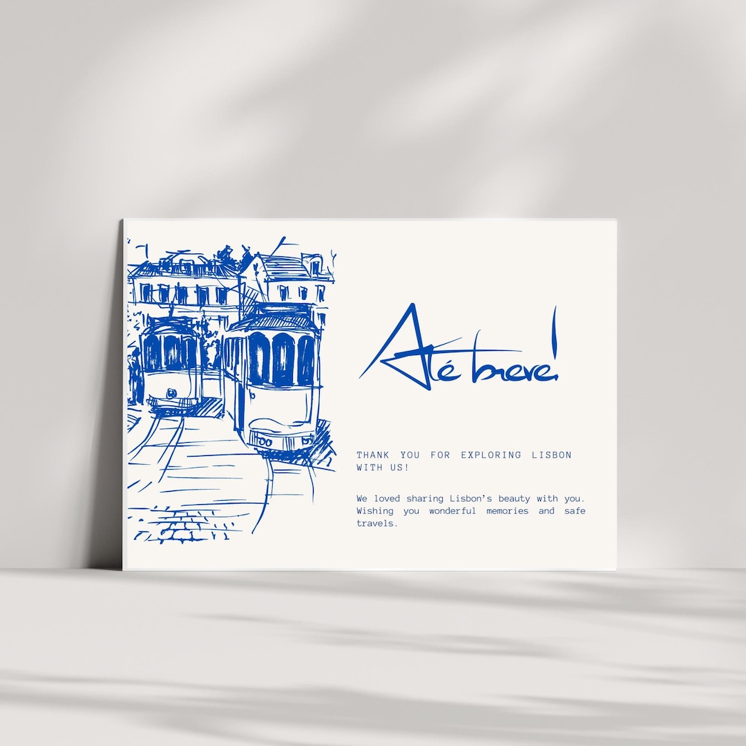 Thank You Card for Tour Guide Services | Editable Digital Download ...