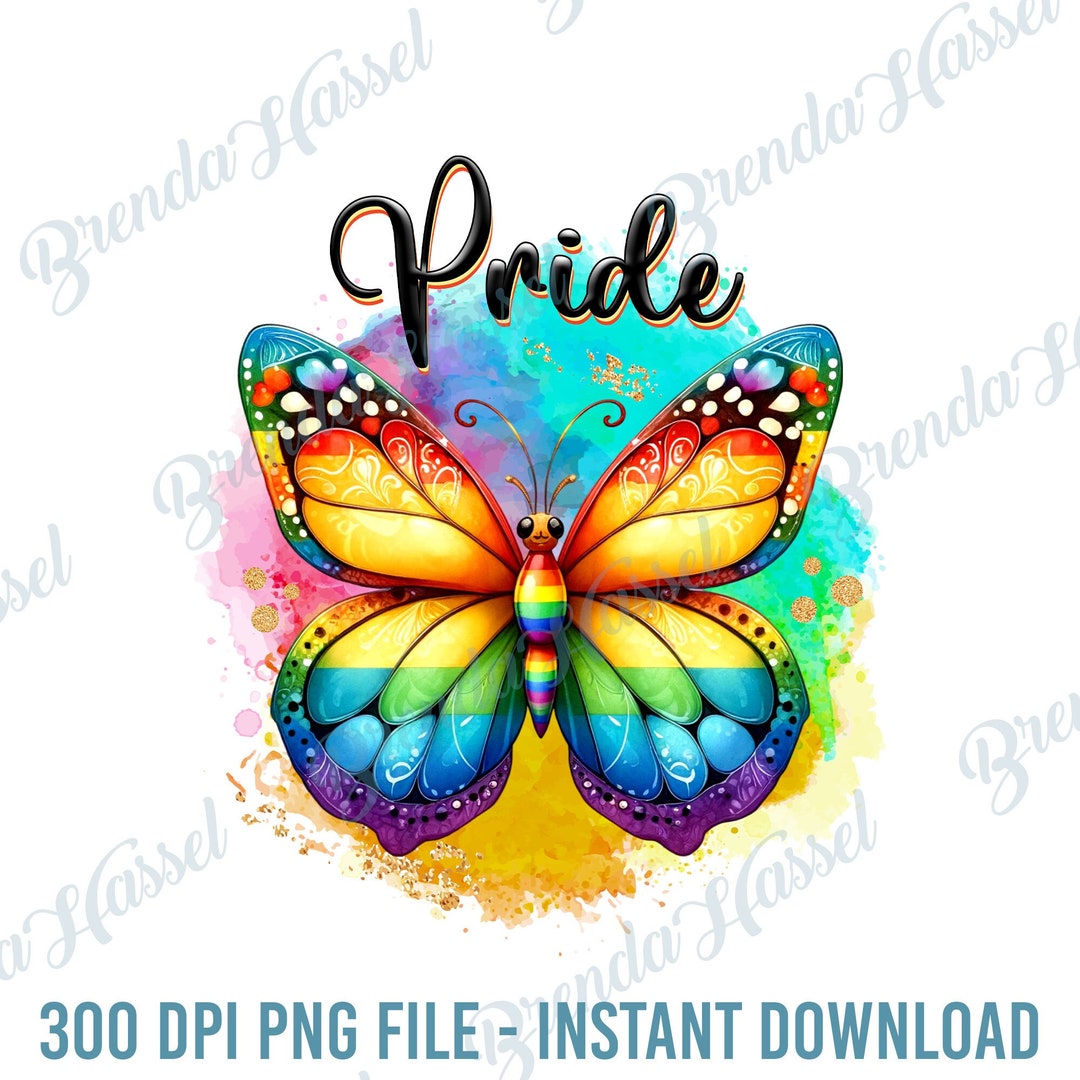 Rainbow Butterfly LGBT Pride Png, Butterfly Png, LGBT Month Png, LGBT Gay Pride Png, Pride Month ...