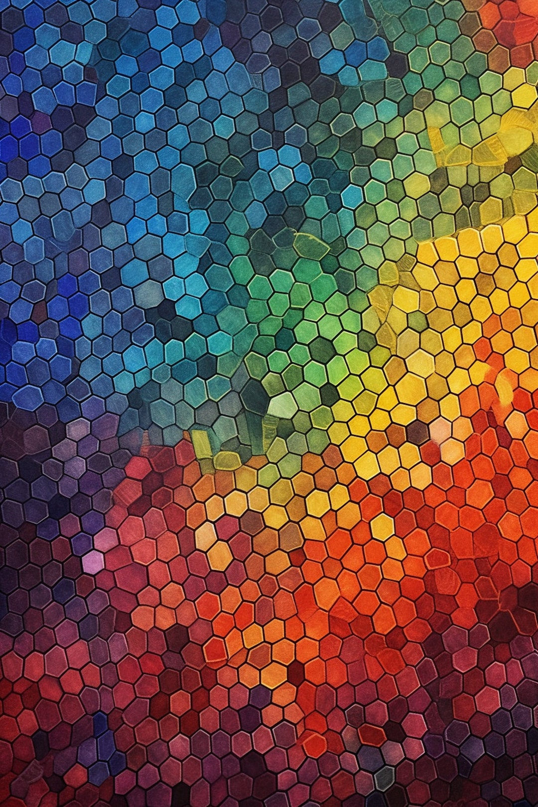A Captivating Geometric Pointillism Wall Art Canvas Modern - Etsy