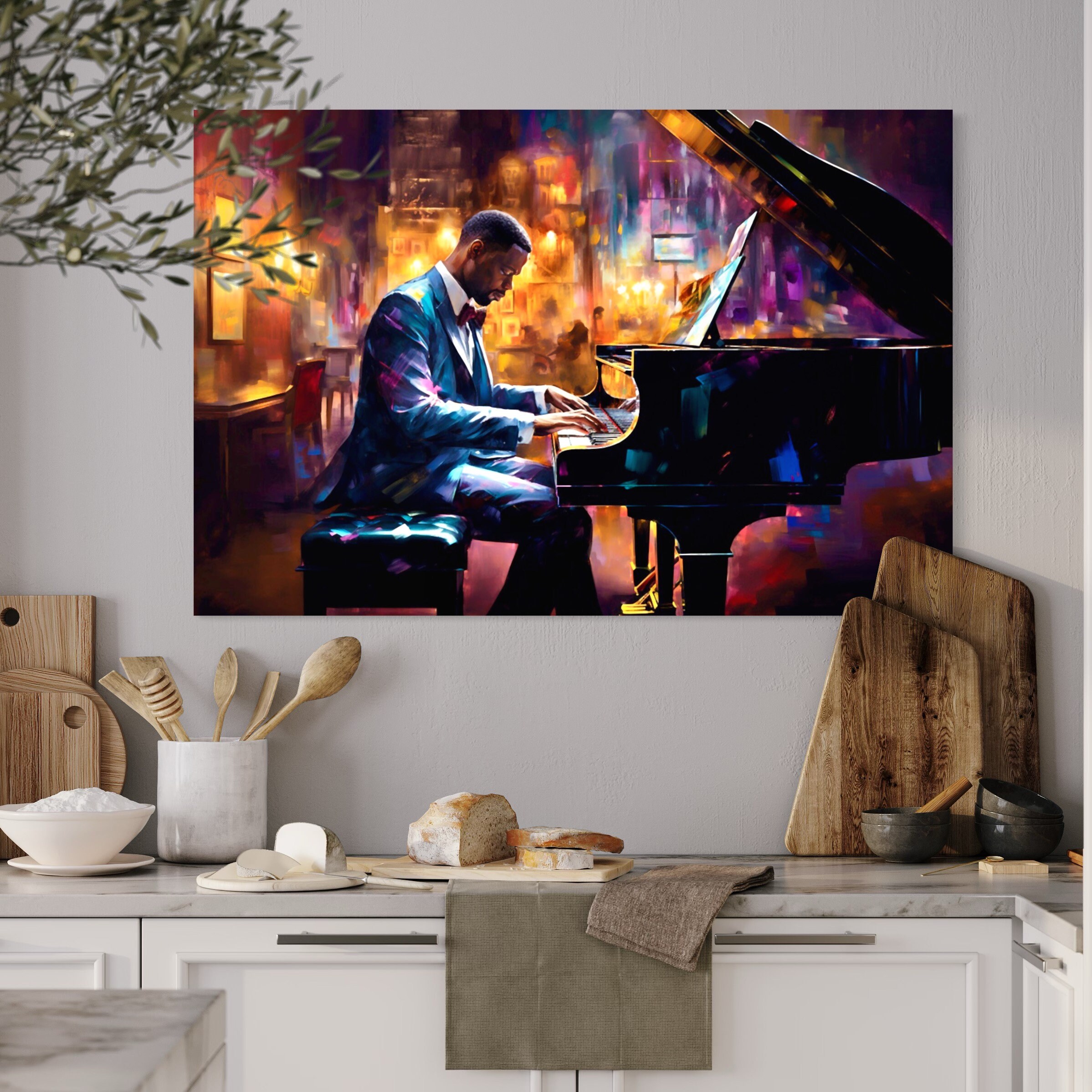 A Vibrant Jazz Club Wall Art, Harlem Nights Art, Club Experience ...
