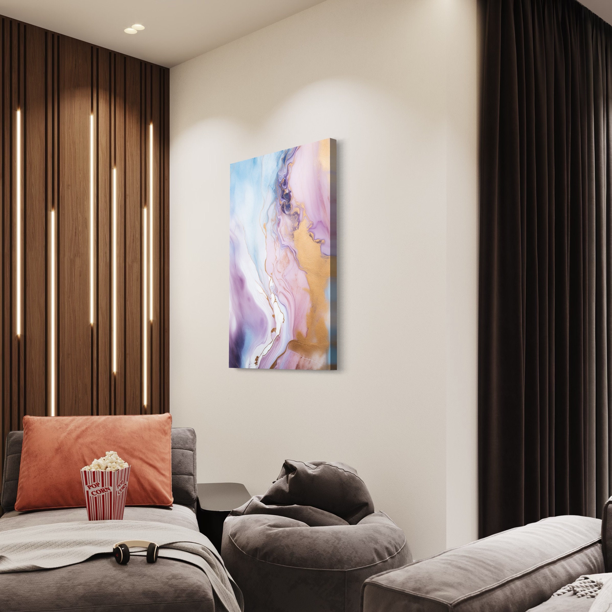 Abstract Fluid Wall Art, Melting Lines Wall Art, Abstract Wall Art ...