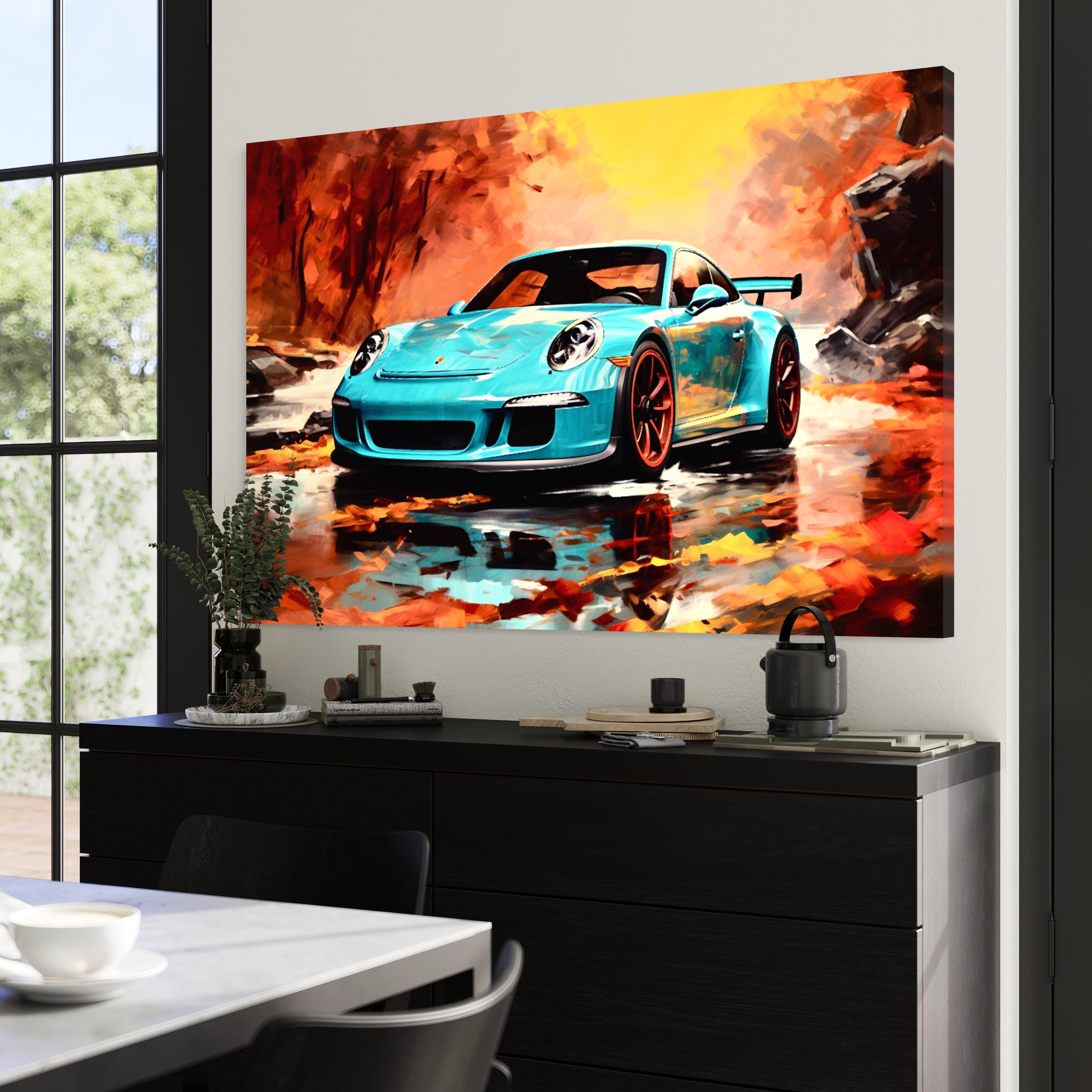 Original Porsche 911 GT3 Painting, Canvas Wall Art, Super Car Painting ...