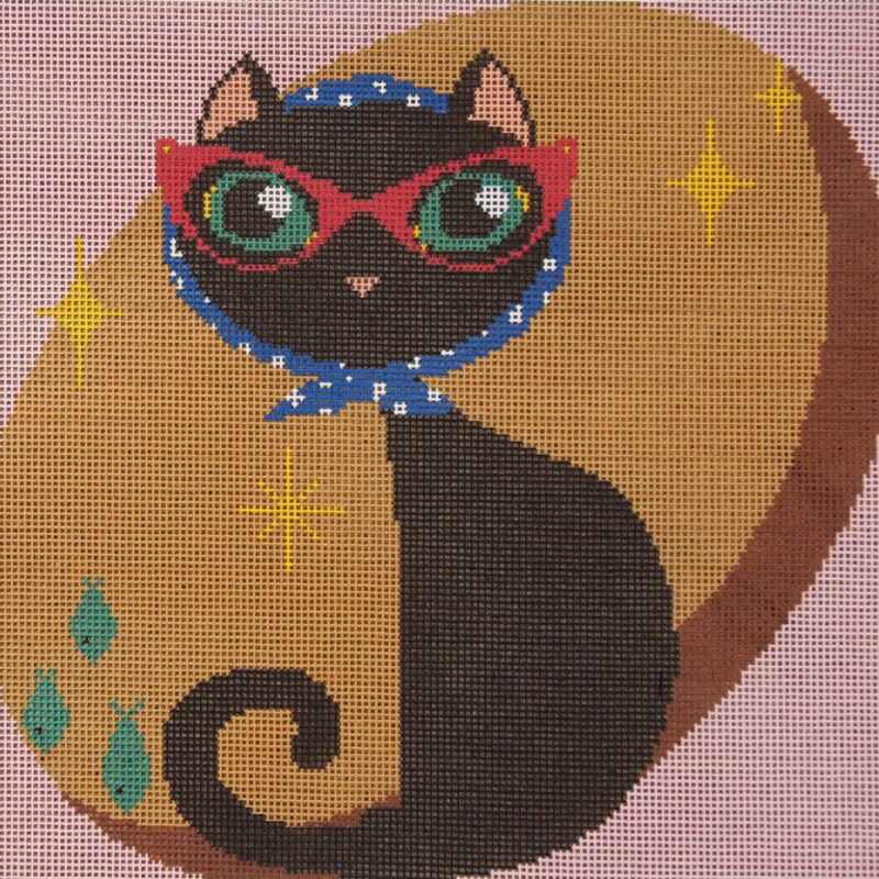 Cat Needlepoint - Etsy