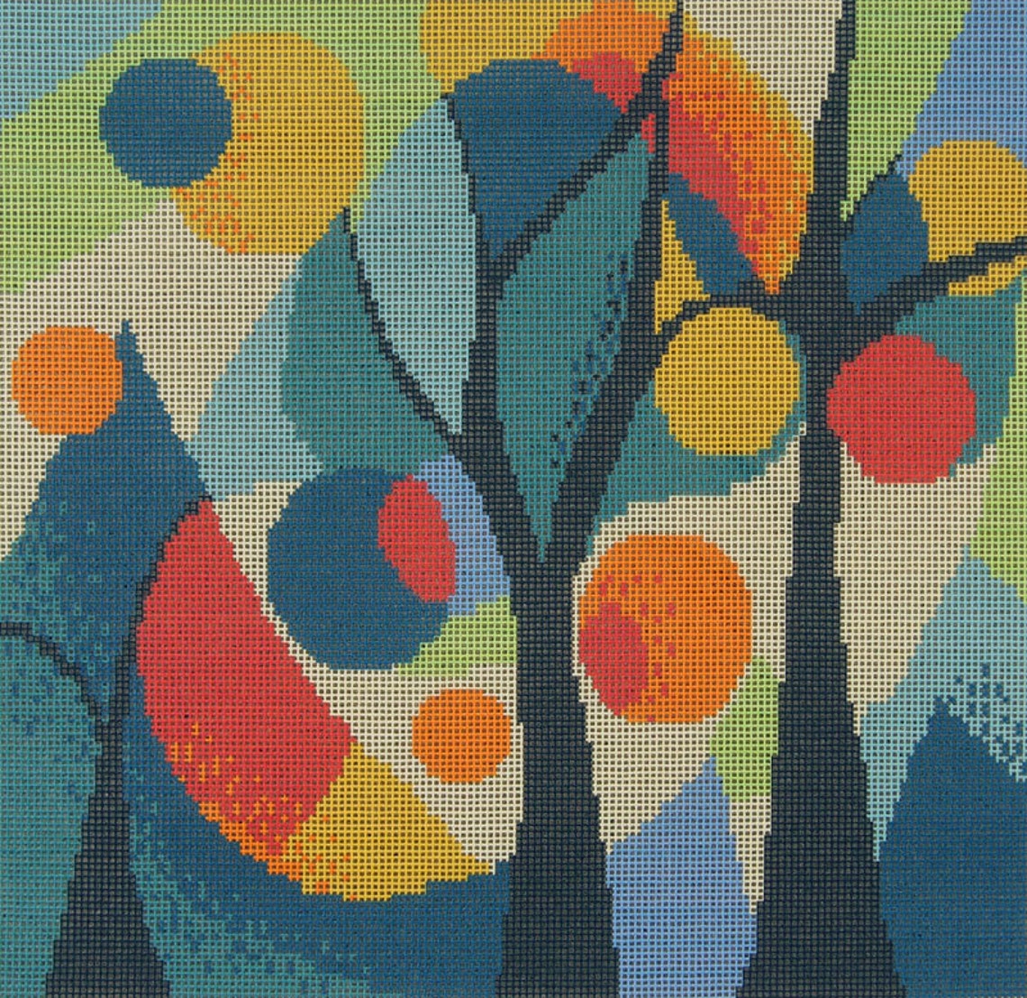 Trees Printed Needlepoint Tapestry Canvas - Etsy