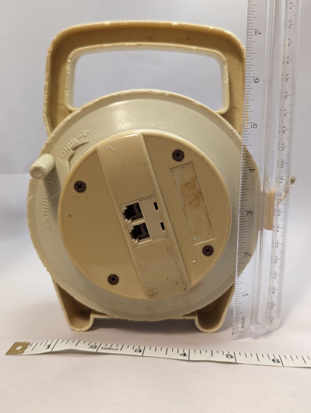 Vintage Retractable Phone Extension Cord Reel With Handle - Etsy