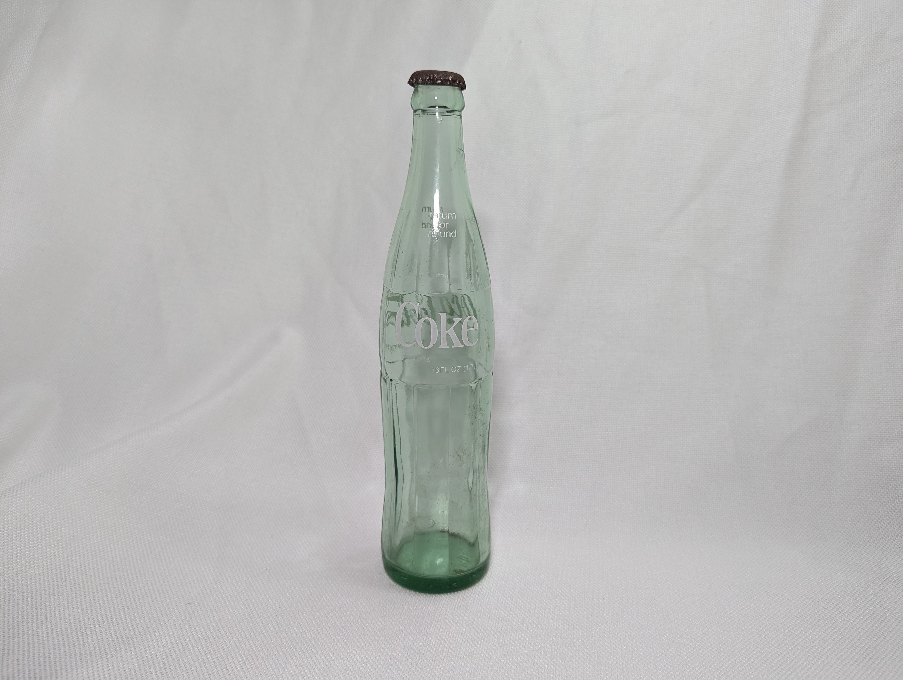 Vintage 1984 Coca-cola 16 Oz Glass Bottle With Rusted Cap Attached ...