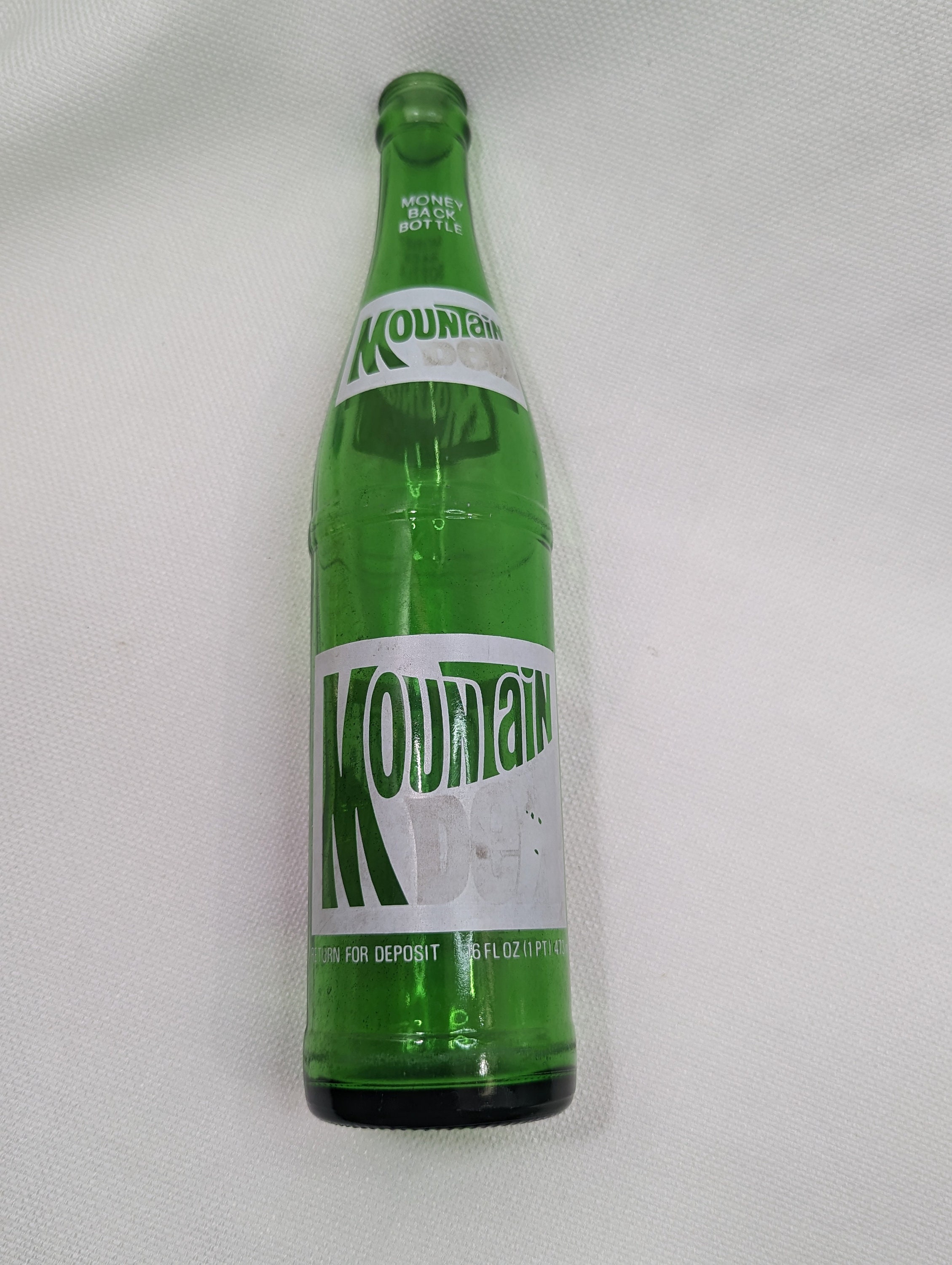 Vintage 16 Oz Mountain Dew Green Glass Bottle, Accepting Offers - Etsy