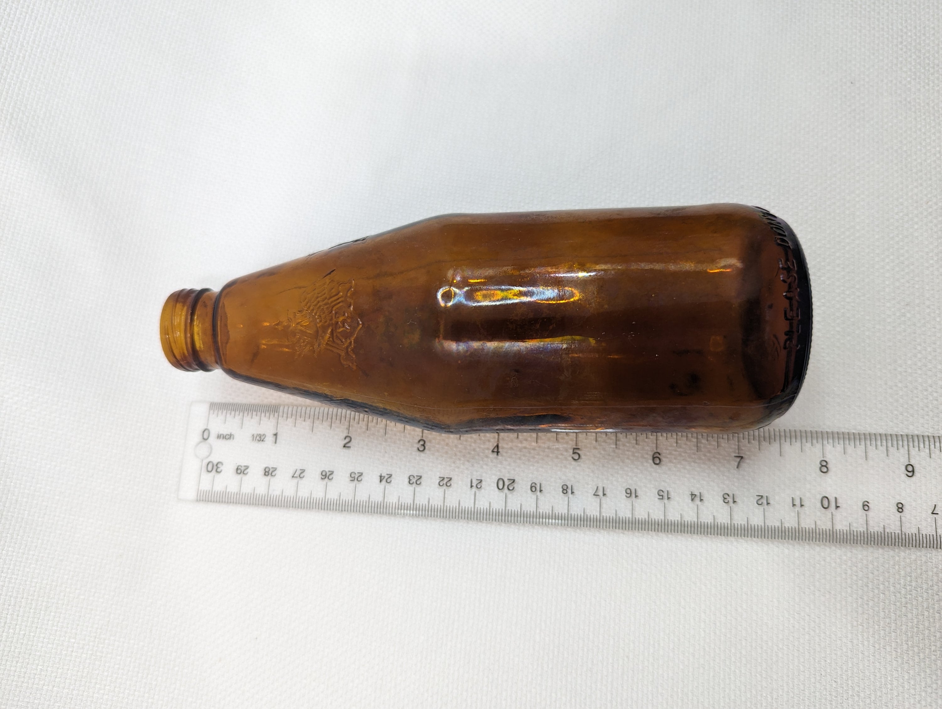 Vintage 1980 Anheuser Busch Amber Brown Glass Bottle With Eagle A ...
