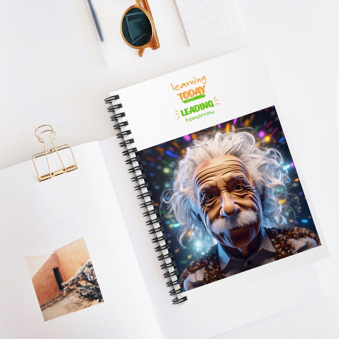 Albert Einstein Curios Mind Spiral Notebook Ruled Line - Etsy
