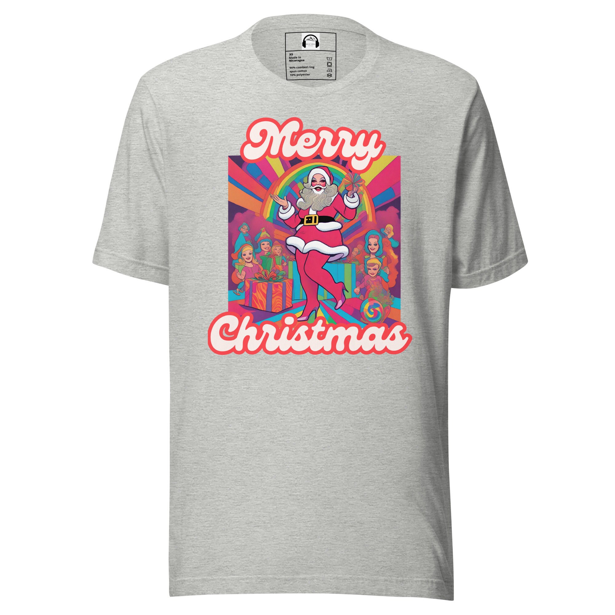 Drag Queen Santa and Friends Psychedelic Merry Christmas Unisex T-shirt ...