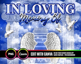 Red Sky Heaven in Loving Memory Forever in Our Hearts Memorial - Etsy