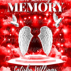 In Loving Memory PNG, Red Sky Heaven Stage Memorial Background for ...