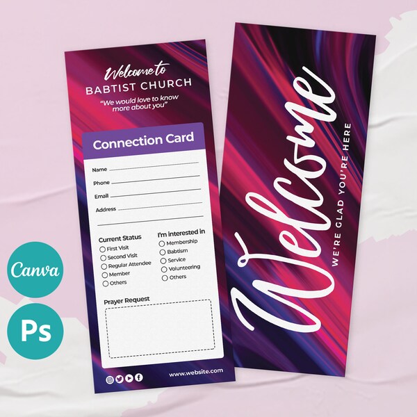 Church Welcome Card - Etsy