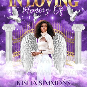 In Loving Memory PNG, Purple Sky Heaven Gate Memorial Background for ...