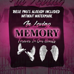 In Loving Memory PNG, Pink Sky Heaven's Gate Memorial Background for ...