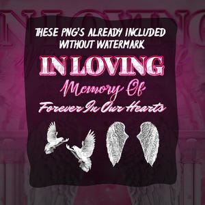 In Loving Memory PNG, Pink Sky Heaven's Gate Memorial Background for ...