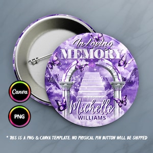 In Loving Memory Pin Button PNG, Lavender Purple Sky Heaven's Gate ...