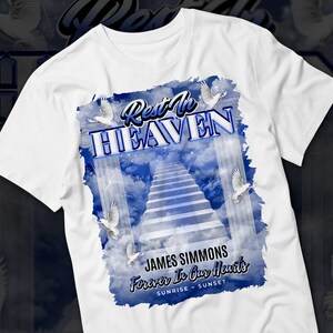Rest in Heaven PNG, Blue Sky Stairway to Heaven Memorial Background for ...