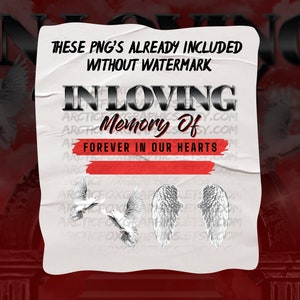 In Loving Memory PNG, Red Sky Stairway to Heaven Memorial Background ...