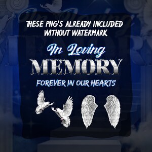 In Loving Memory PNG, Silver Royal Blue Sky Heaven's Stairway Memorial ...