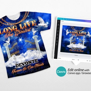 Long Live the Greatest 3D All Over T-shirt Design, Royal Blue Sky ...