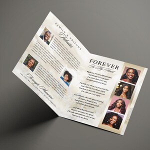 Beige Roses Funeral Program (8 Pages) Celebration of Life Obituary ...