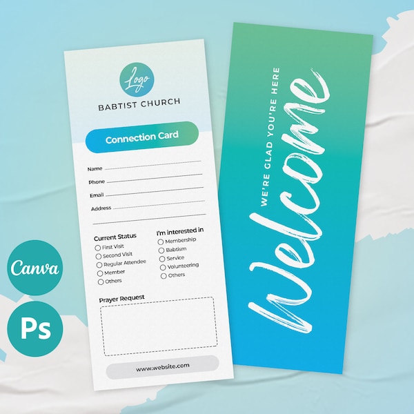 Church Welcome Card - Etsy