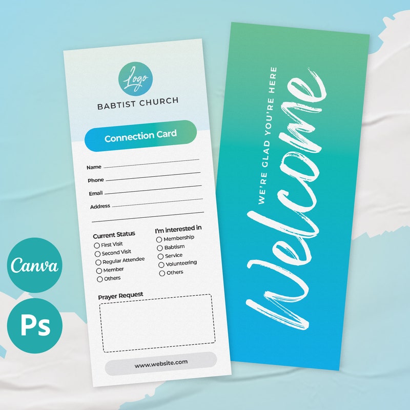 Church Welcome Card - Etsy