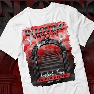 In Loving Memory PNG, Red Sky Stairway to Heaven Memorial Background ...