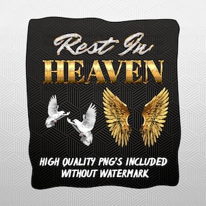 Rest in Heaven 3D All Over T-shirt Design, Black Gold Heaven's Gate ...