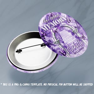 In Loving Memory Pin Button PNG, Lavender Purple Sky Heaven's Gate ...