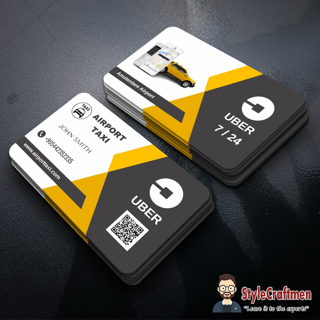 Uber Taxi Business Card Personalized - Etsy
