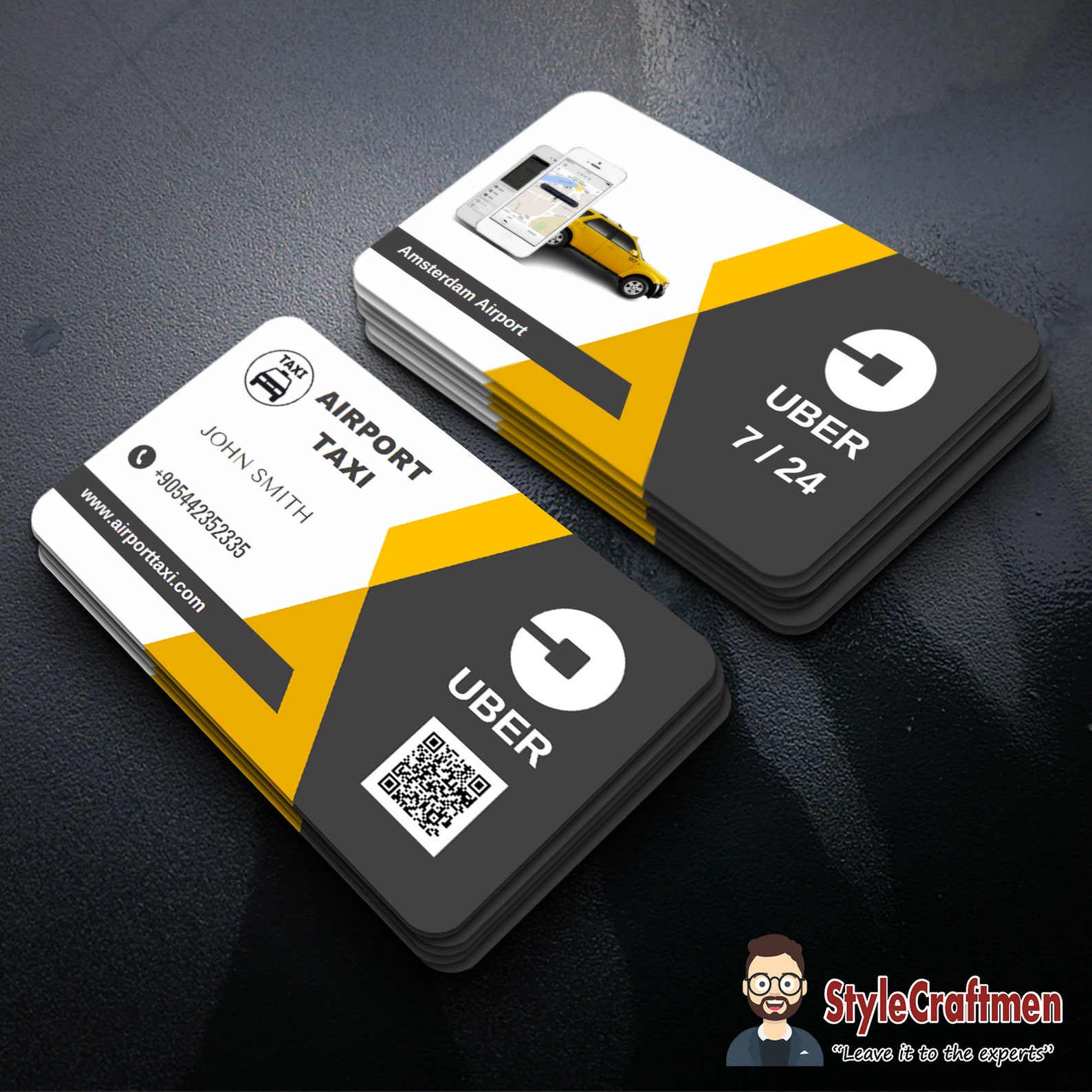 Uber Taxi Business Card Personalized - Etsy