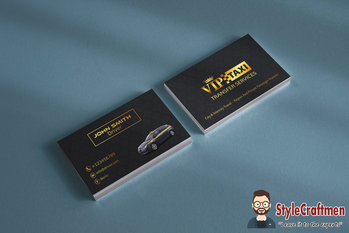 Taxi Cab Driver Business Card Personalized Lux - Etsy